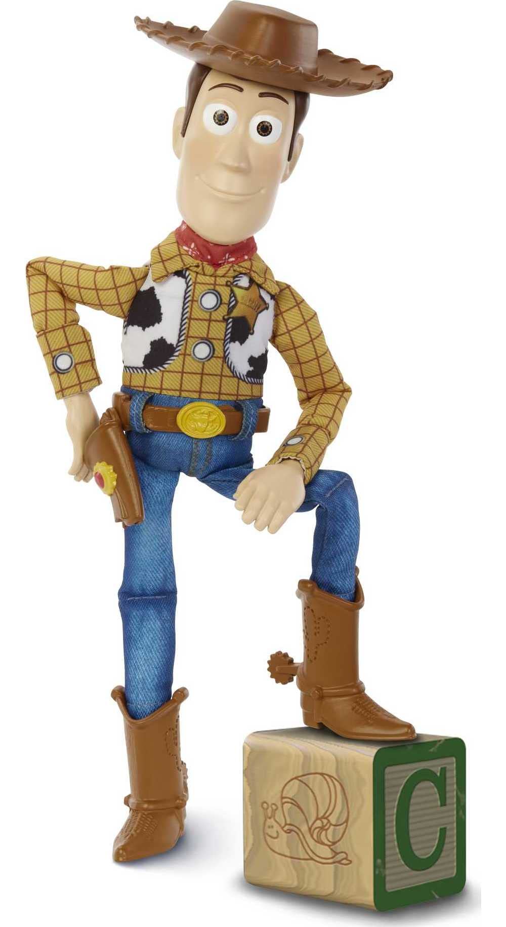 Mattel Disney Pixar Toy Story Talking Woody Action Figure & Accessory, Roundup Fun 12-inch Collectible with 30+ Sounds & Phrases