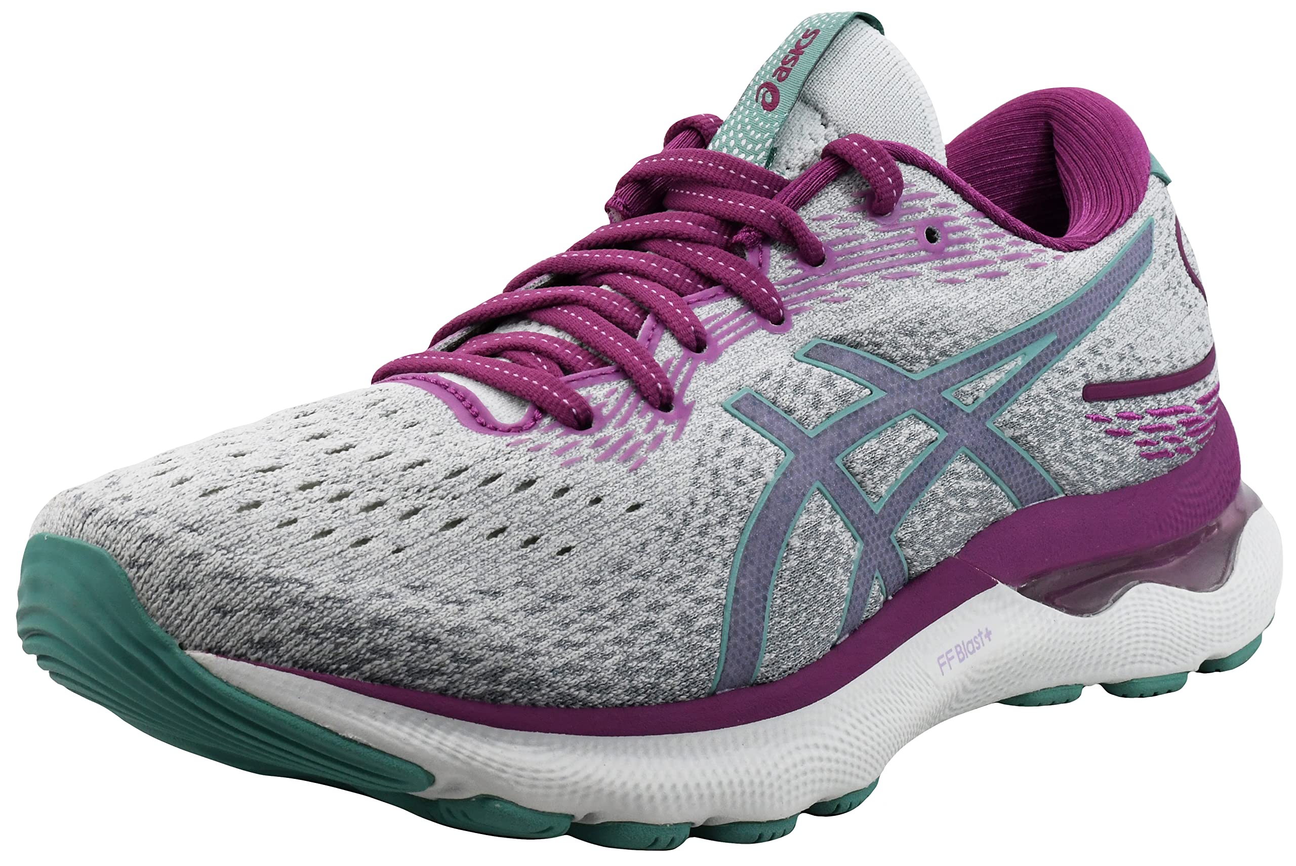 ASICS Women's Gel-Nimbus 24 Running Shoes, 9.5, Polar Shade/Sage