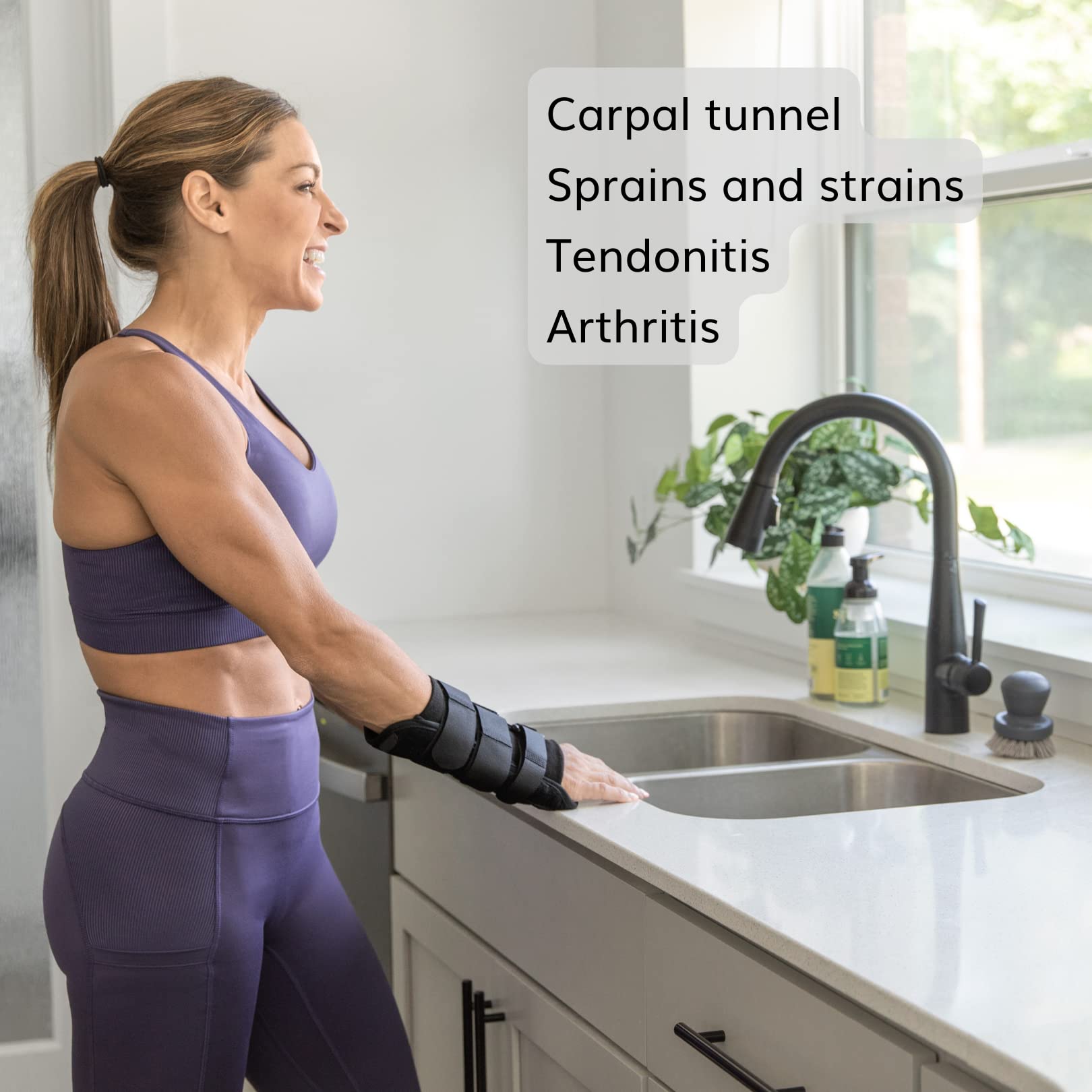 BraceAbility Volar Wrist Splint - Right or Left Hand Compression Support Brace for Carpal Tunnel Syndrome Relief, Fracture Pain, Sprained Injury, Typing, Sleeping, Arthritis, and Tendonitis Wrap