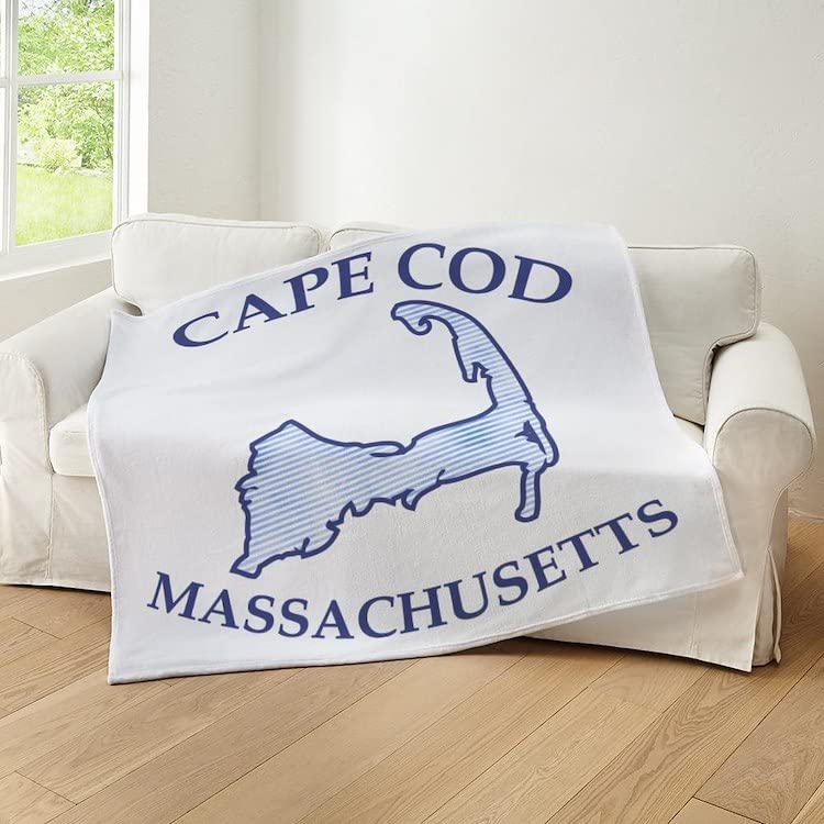 CafePress Preppy Vintage Blue Cape Cod Throw Blanket Super Soft Fleece Plush Throw Blanket, 60"x50"