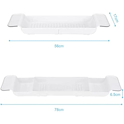 Bathtub Storage Tray Mobile Phone Support Bathtub Telescopic Storage Rack Bathtub tub tub Storage Rack Storage Plate, 56-78cm,B