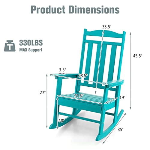 FKSDHDG 2 Piece Patio Rocker Rocker High Back