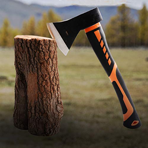Chopping Axe, 15β Camping Outdoor Hatchet for Wood Splitting and Kindling, Forged Carbon Steel Heat Treated Hand Maul Tool