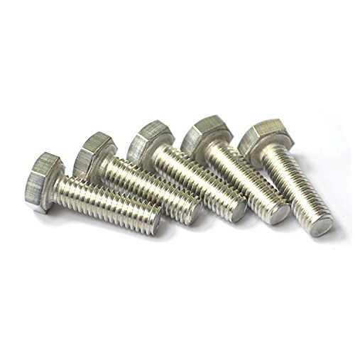 M4x20 Stainless Steel Hex Head Screws/Bolts,Full Thread,Pack of 50-Piece