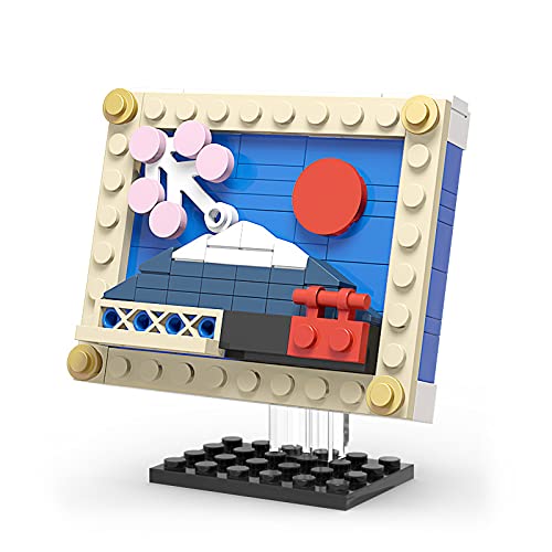 Mount Fuji Building Block Kits, Japan Famous Attraction Building Set, Creative Educational Building Brick Toys for Kids(89 Pieces)
