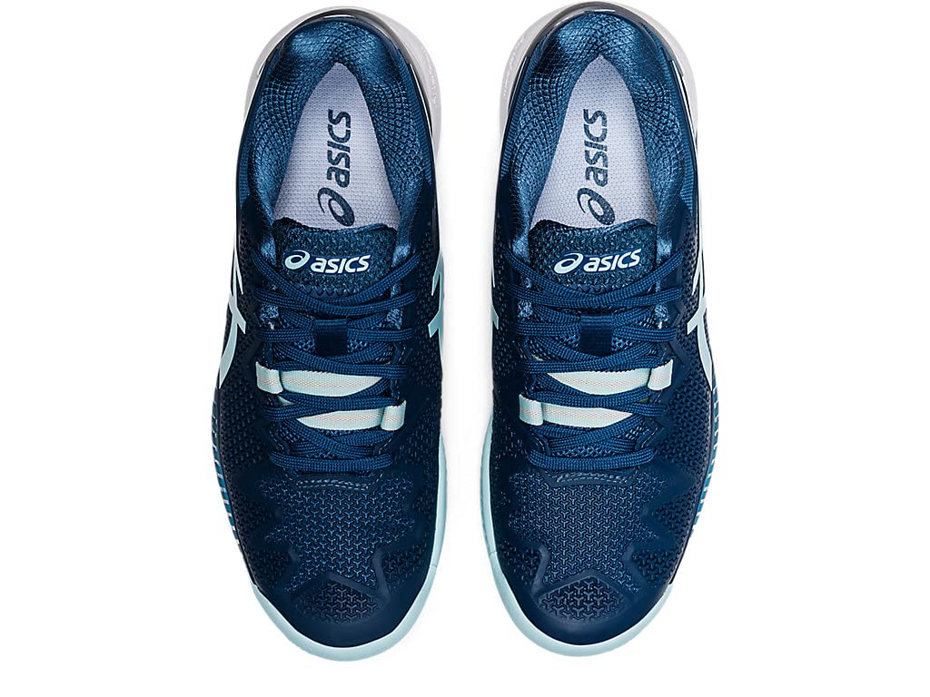 ASICS Women's Gel-Resolution 8 Tennis Shoes, 7M, Sunrise Red/Eclipse Black