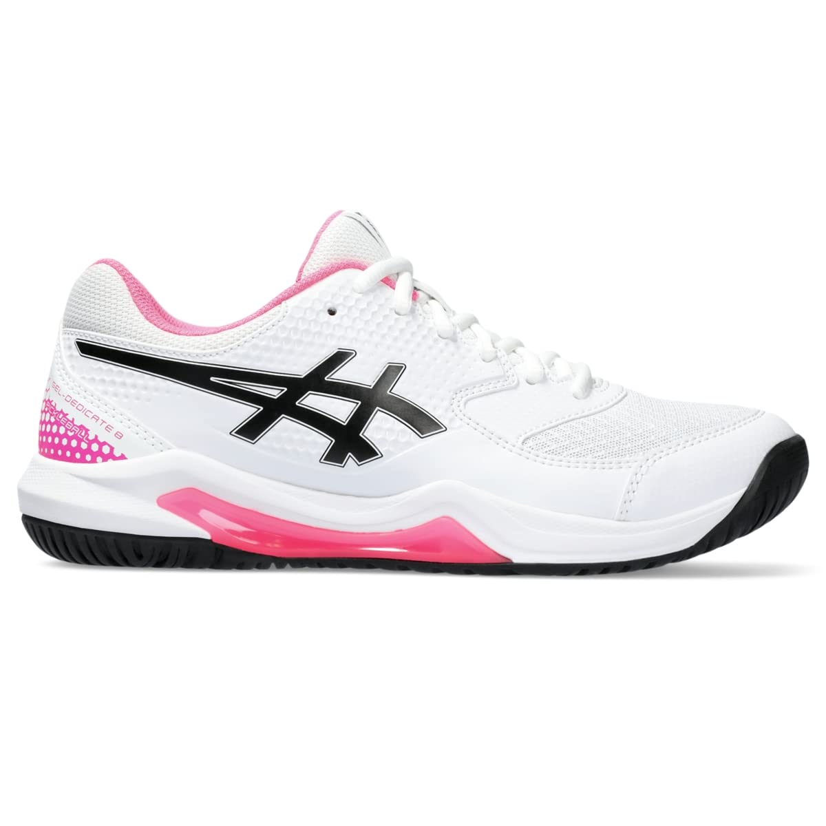 ASICS Women's GEL-Dedicate 8 Pickleball White/Hot Pink 8.5 B (M)