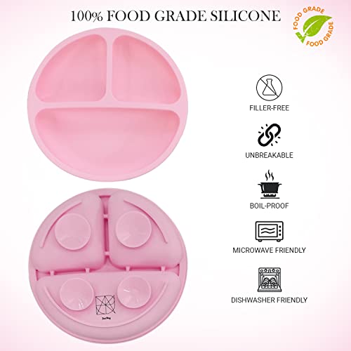 JuaRey Silicone Suction Plate for our babies, Baby & Toddler Suction Plate, (3 pack)