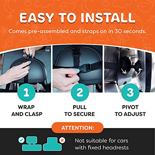So Peep Adjustable Baby Car Mirror - Extra Large Backseat Safety Mirrors with Wide-Angle View and Headrest Straps for Rear-Facing Infant Car Seats - Newborn Essentials