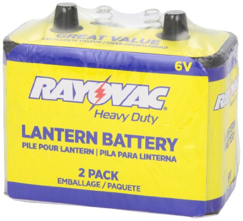 Rayovac 944-2R: 6-Volt Heavy Duty Lantern Battery with Spring Terminals - 2 Pack
