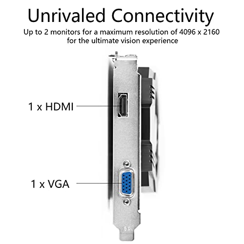 KAER GeForce GT 1030 GDDR5 2GB 64 Bit VGA HDMI Outputs PCI Express 3.0 x4 DirectX 12 Graphics Card, Nvidia Gaming PC Video Card