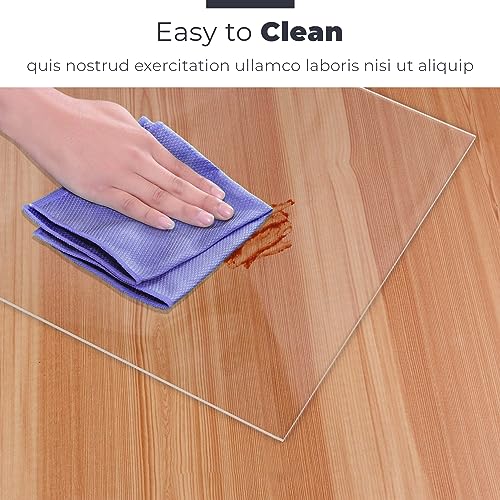 Custom Cut Plexiglass Sheet Cut to Size-Clear Acrylic Sheet 1/8" (3mm) Thick with Flat Edges and Protective Film, for DIY Craft Projects,& Table Top Signs by Fab Glass, and Mirror