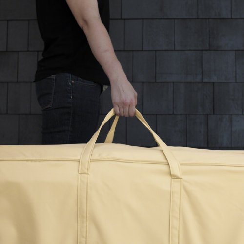 Classic Accessories Veranda Water-Resistant 60 Inch Patio Cushion and Cover Storage Bag, Patio Furniture Covers, Pebble/Bark/Earth