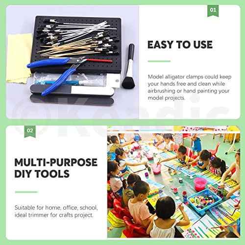 Keadic 37Pcs Model Tool Paint Kit Includes Professional Gundam Model Basic Tools, Painting Stand Base Holder and Alligator Clip Sticks Modeling Tools for Airbrush Hobby Model Building Parts Assemble