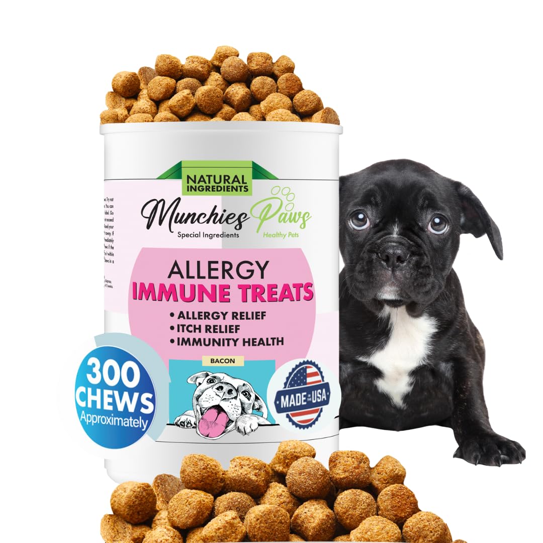 Dog Treats Omega 3 Made in USA Immune Supplement 300 Count (Peanut Butter)
