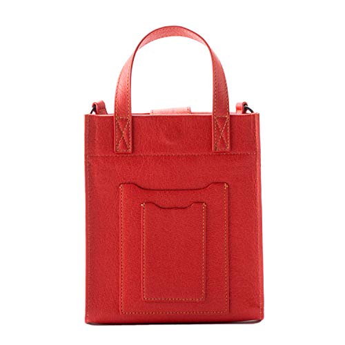 Harlie K SAMI Vegan Leather Small Crossbody Shoulder Bag Mini Purse Handbags for Women (Red)