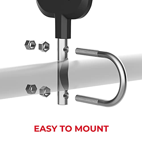 kemimoto ATV Gun Mount, Gun Holder for ATV, Bow Tools Rack with Rubber Straps Compatible with ATV Mobility Scooter Hunting Bike Shooting Carts