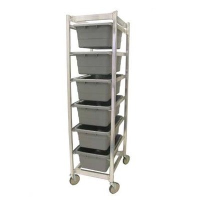 Prairie View Ind. Food Service LUGCT6KD Knock Down Lug Cart, 6 Capacity, 20" Width x 70.5" Height x 27" Length