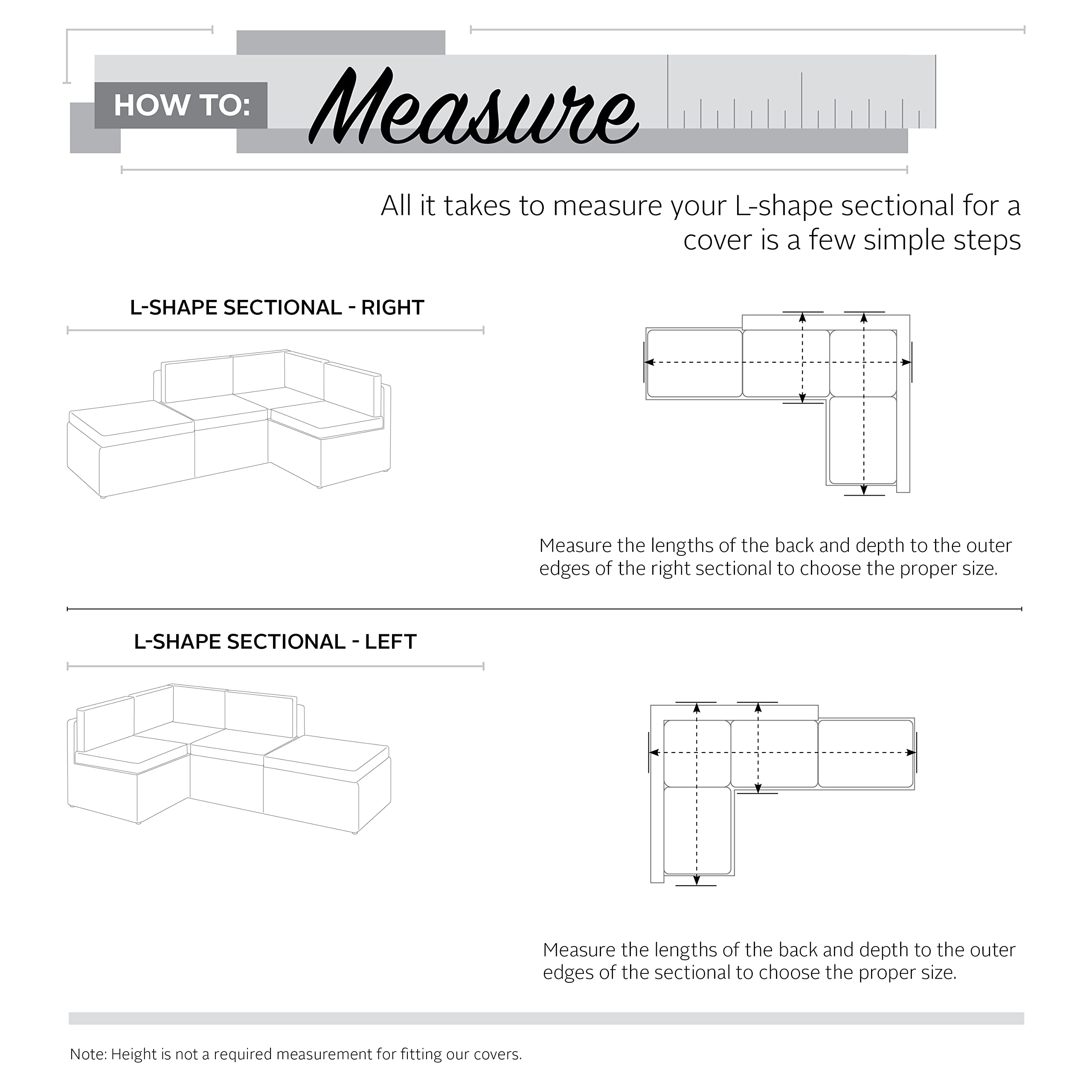 Classic Accessories 55-881-011501-RT Facing, Large Veranda Patio L-Shaped Sectional Sofa Cover, Left, Pebble, Patio Furniture Covers