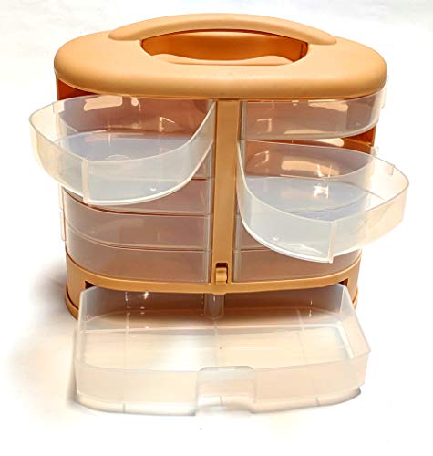 Eleven Translucent Drawer Portable and Sturdy Storage and Organization Cabinet/Box, for Home, Office or Sewing Room. Use for Arts, Crafts, Hobby, Beads, Notions, Crayons, Batteries, and Small Parts.