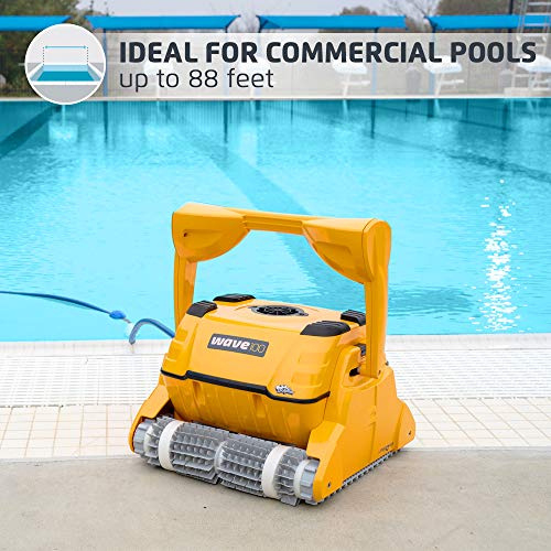 DOLPHIN Wave 100 Commercial Robotic Pool Cleaner with Caddy, Engineered for Extraordinary Pool Cleaning Performance, Ideal for Commercial Swimming Pools up to 88 Feetā¦