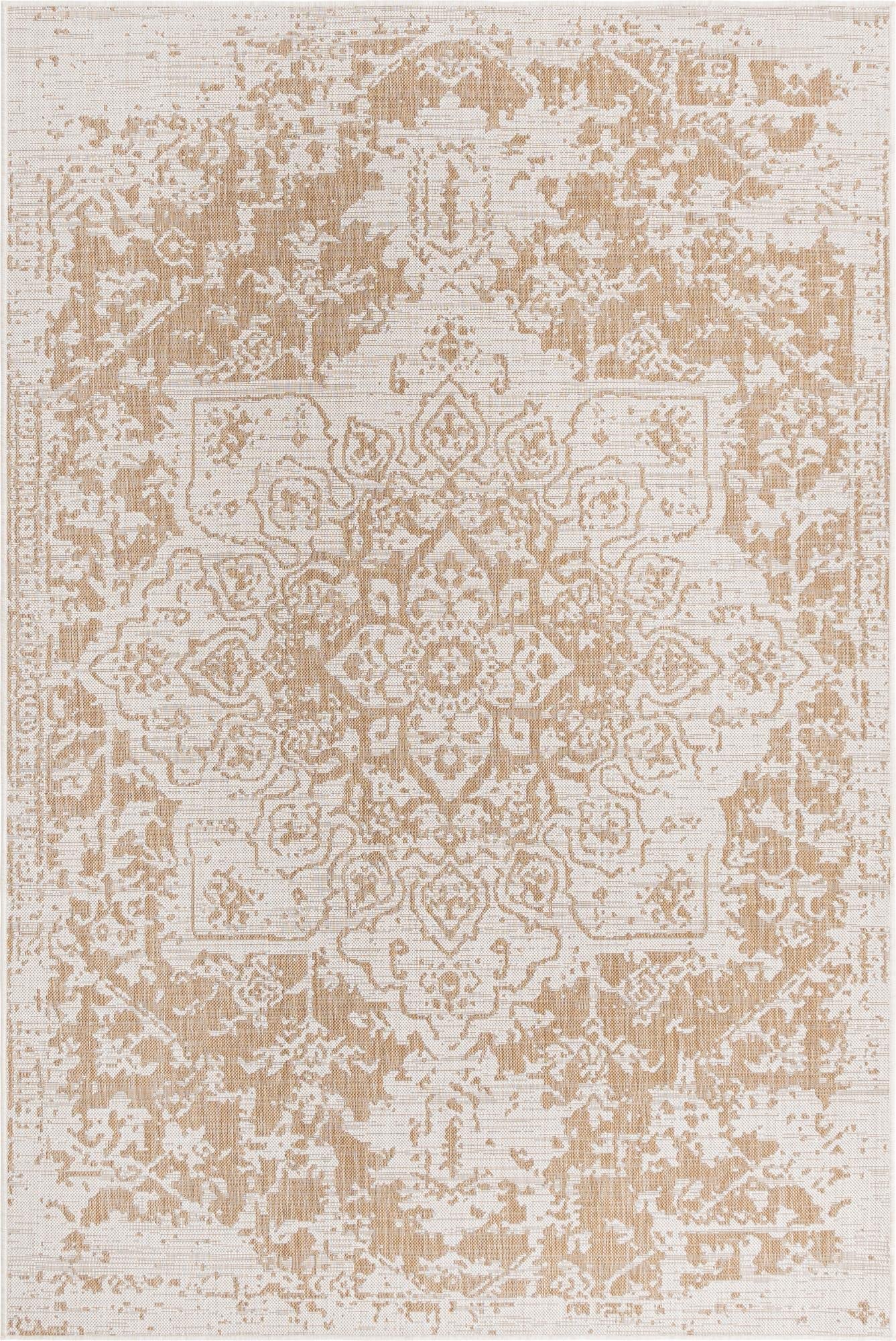 Rugs.com Jill Zarin Outdoor Collection Rug β 6' x 9' Blue Flatweave Rug Perfect for Bedrooms, Dining Rooms, Living Rooms