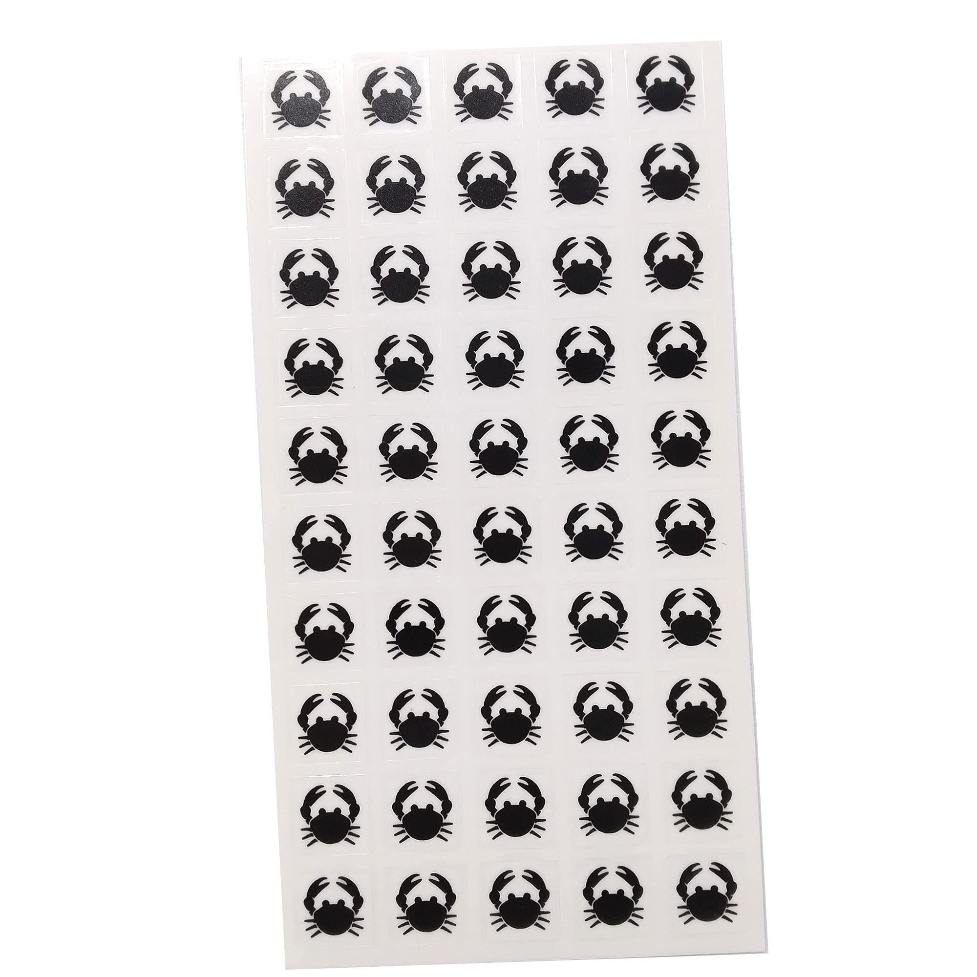 Crab Food Choice Stickers for Place Cards- Meal Stickers (Clear with Black Icon) by Savor The Memories
