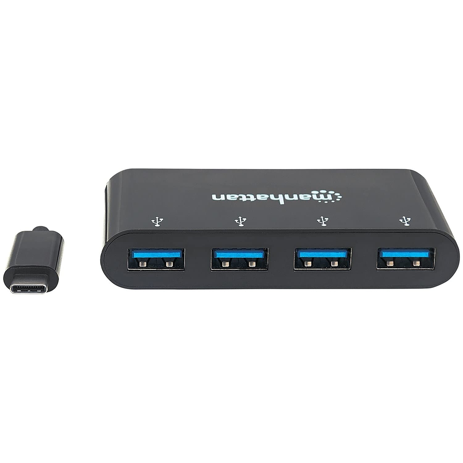 Manhattan 4-Port USB 3.0 Hub β with 5 Gbps Data Transfer, 1A Mobile Device Charging, 8 inch Cable β Compatible with PC, MacBook, Mac Pro, Mac mini, iMac, Surface Pro, Flash Drive - 162746