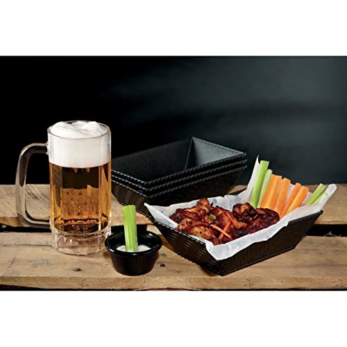 G.E.T. RB-893-BK Rectangular Serving Basket, 8" x 4.5", Black (Set of 12)