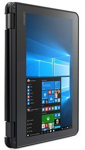 Black Flip design Lenovo 11.6-inch Touchscreen 2-in-1 Business Laptop, Intel Celeron N3060, 4GB Memory, 32GB eMMC, Webcam, Wifi, Bluetooth, Windows 10 Professional (PC) (Renewed)