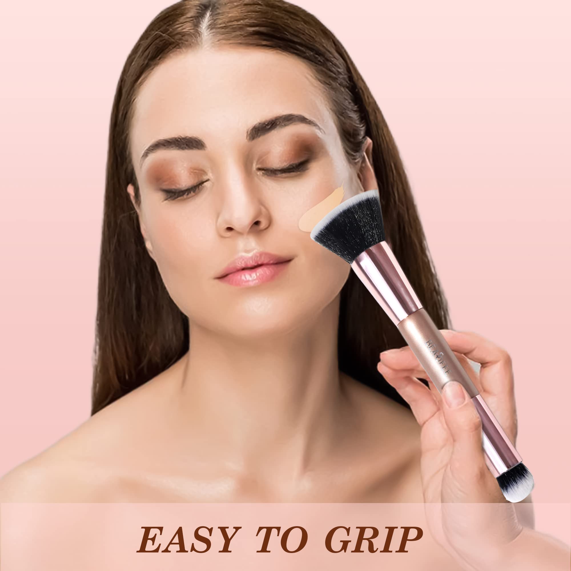 BEASOFEE Dual-ended Foundation Brush+Makeup Brushes