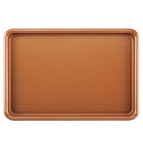 Ayesha Curry Nonstick Bakeware, Nonstick Cookie Sheet / Baking Sheet - 11 Inch x 17 Inch, Copper Brown