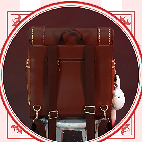 Cosplay Bag Backpack Travel Bag Role Play Costume Accessories Props with Plush Toy