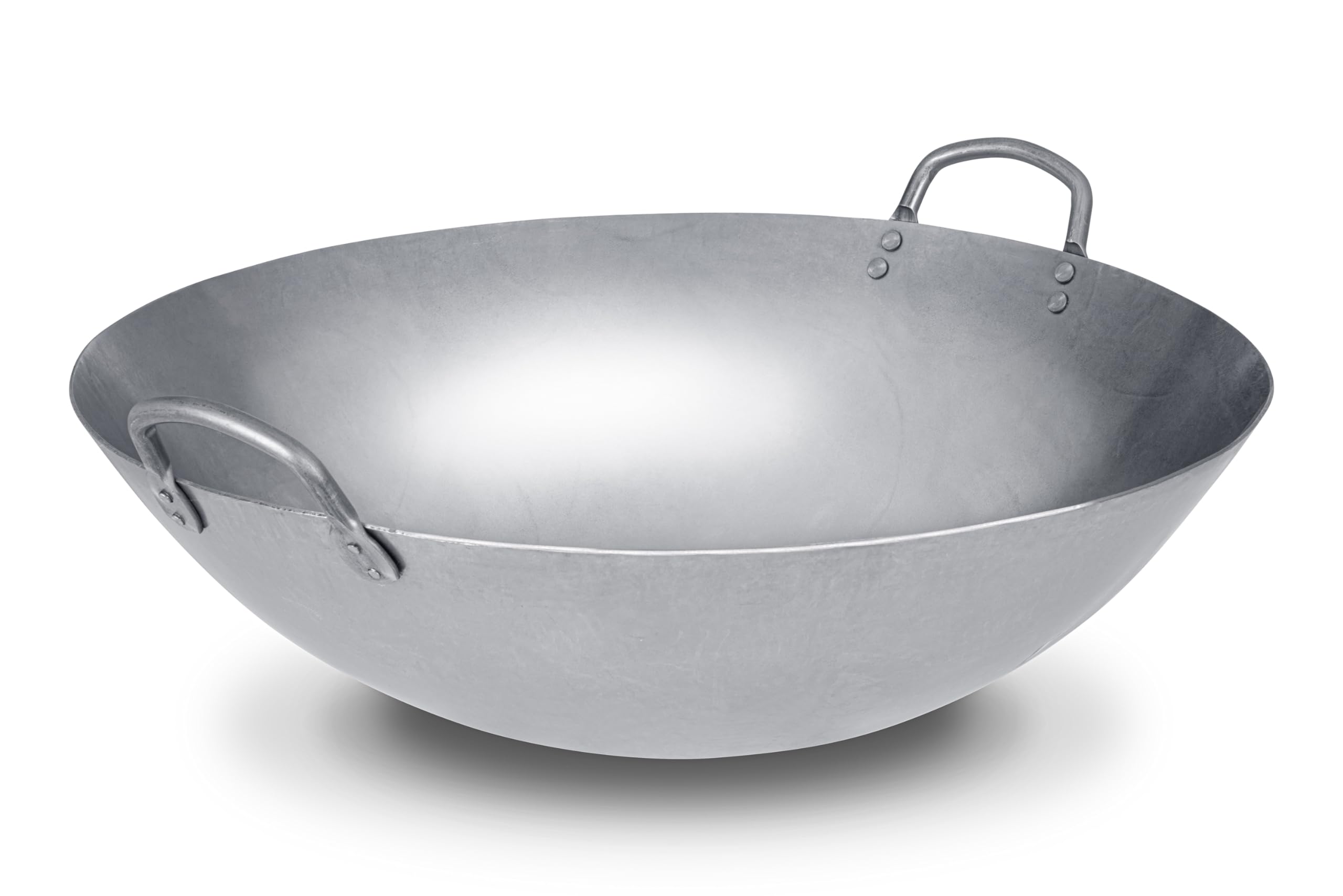 Craft Wok Large 18-Inch Heavy Canton Style Hand Hammered Carbon Steel Wok (Round Bottom) / 731W87-18in