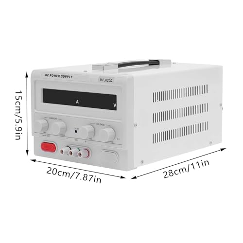 DC Power Supply Adjustable Bench Power Supply DC Regulated Power Supply 0-32V 0-20A with Intelligent Cooling 110V Input 0.1V 0.1A Display Precision Durable Portable Design for Laboratory Use