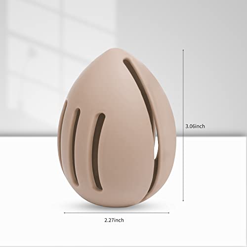 Beauty Blender Holder | Powder Puff Storage | Breathable Make-up Sponge Case for Business or Travel (Khaki*1)