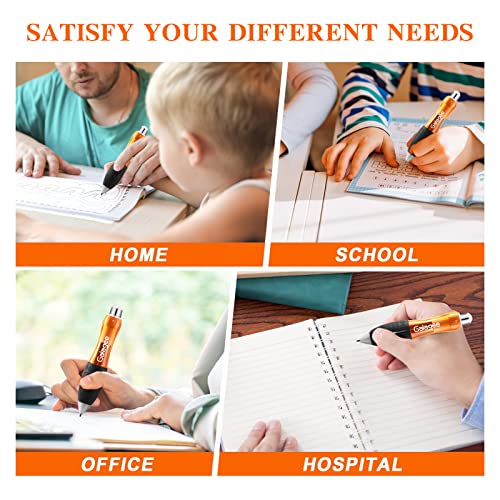 Galagee Super Big Fat Heavy Weighted Pens - Large Wide Grip Pens - Hand Writing Aids for Tremors,Parkinson's,Autism,Carpal Tunnel and Essential Hand Tremors(Two Black Ink Refills)