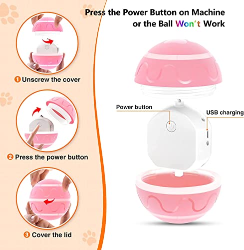 CUXMUX Remote Control Dog Balls, Peppy Pet Ball for Dogs, Aggressive Chewers Toy, Automatic Interactive Rolling & Shaking Gifts for Dog