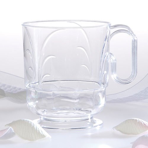 Lillian Signature Collection 40 Count Elegance Coffee Mug, 8-Ounce, Clear