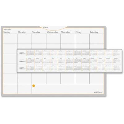 AT-A-GLANCE AAGAW602028 - WallMates Self-Adhesive Dry Erase Monthly Plan Surface