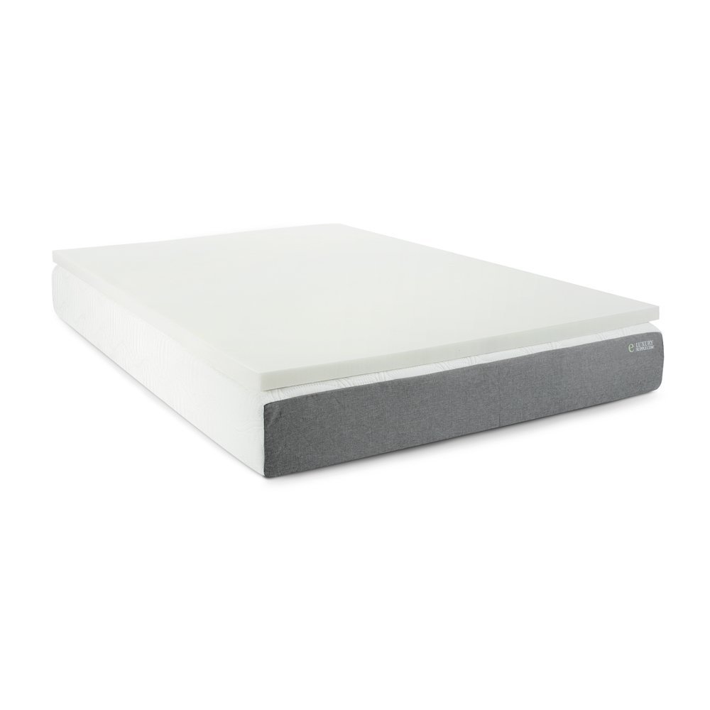 eLuxurySupply 1.5 Inch Memory Foam Mattress Topper - Temperature Regulating Mattress Pad - 2 lb Density for High Support - CertiPUR-US Certified - Twin Size