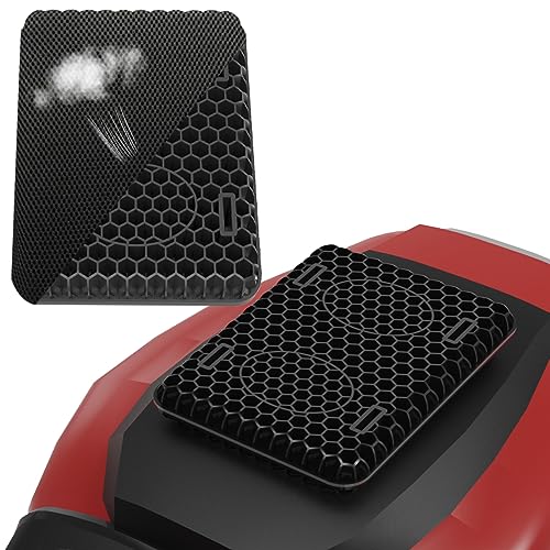 CvYamku Motorcycle Gel Seat Cushion, Motorcycle Seat Pad, 3D Honeycomb Structure Seat Cushion with Mesh Seat Cover,Breathable Shock Absorption Cushion for Long Rides