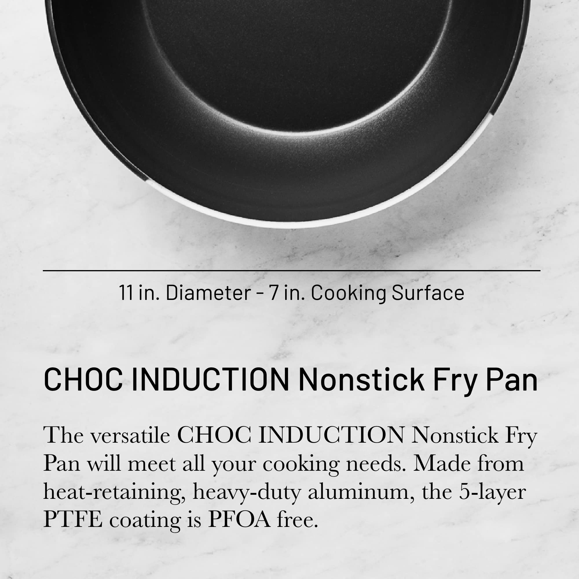 de Buyer CHOC INDUCTION Nonstick Fry Pan - 11β - 5-Layer PTFE Coating - Warp & Scratch Resistant - Made in France