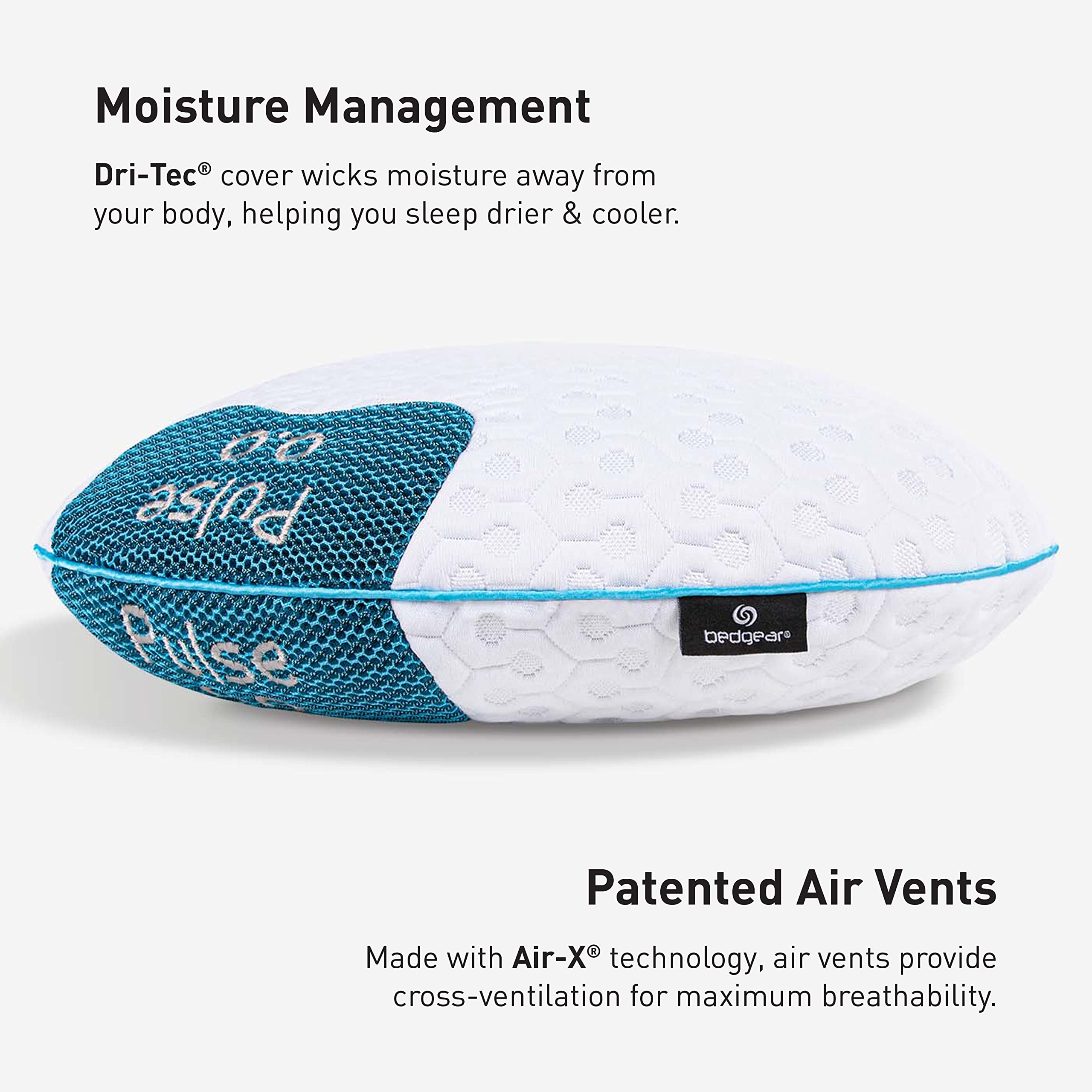 Bedgear Pulse Performance Pillow – Size 0.0 – Kids Pillow – Moisture Wicking Pillow with Hypoallergenic, Washable, Removable Cover