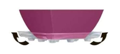 CWP SQDS-1200 Heavy Gauge Footed Square Carpet Saver Saucer, 12-Inch by 12-Inch, Clear