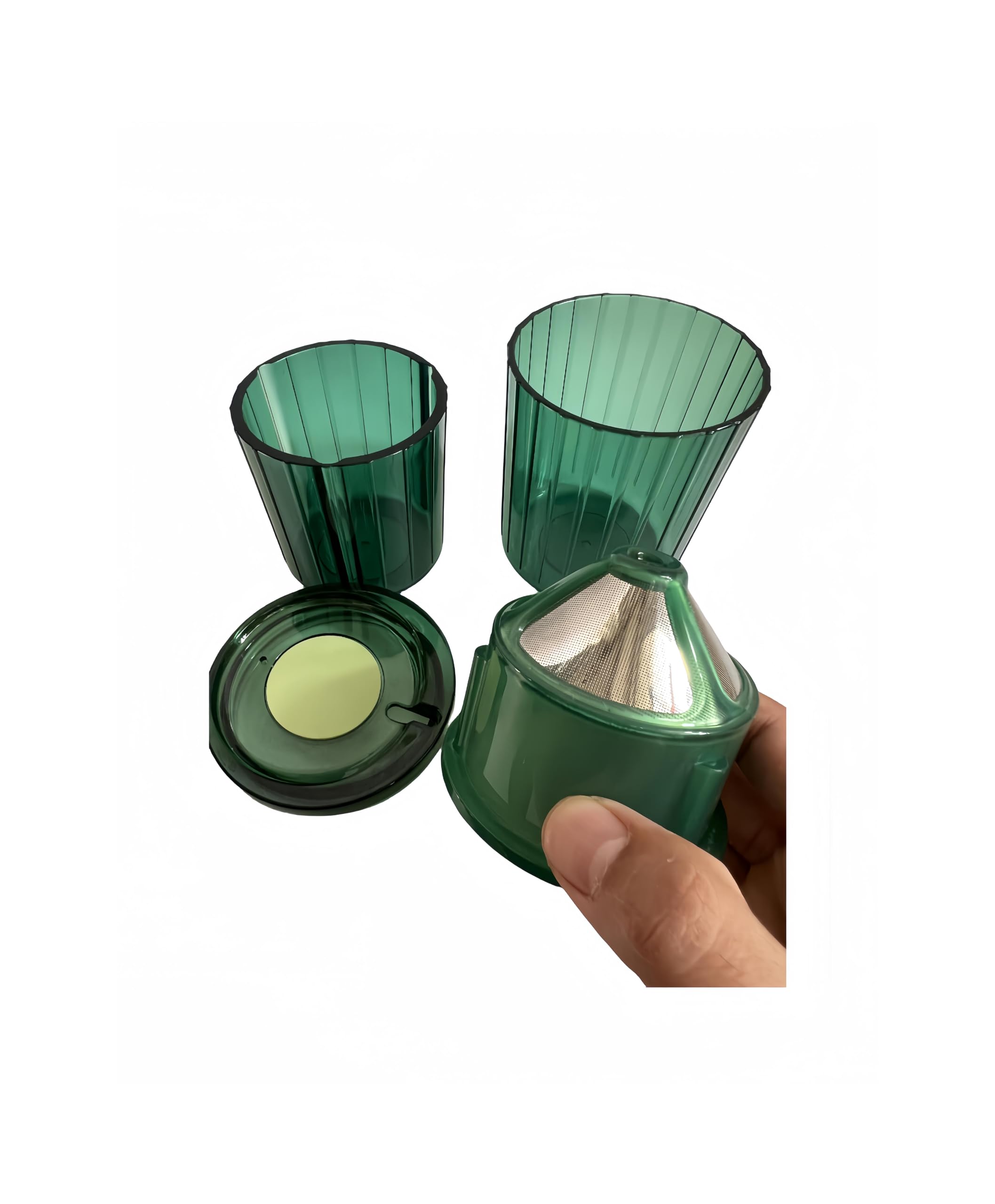 ArmHsec Pour Over Coffee Dripper Maker, Reusable Portable Drip Coffee Filters Maker, Camping Travel Coffee Dripper Maker, Dripper Container Strainer Pot Holder Reusable Coffee Filter, Portable Travel