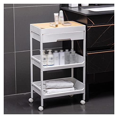 CXDTBH Kitchen Storage Basket Trolley Home Storage Rack Wheel Storage Rack for Bathroom (Color : D, Size : 40cm*68cm)