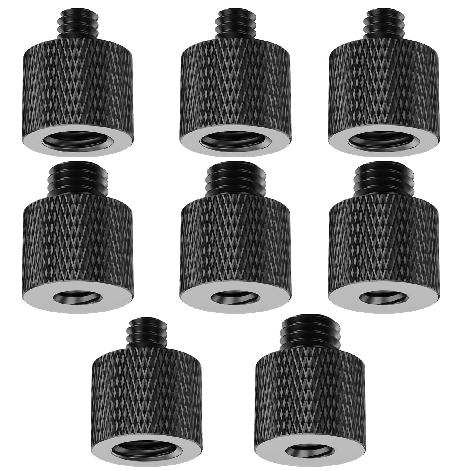 Rigych 1/4 to 3/8 Tripod Screw Adapter 8 Pcs 1/4 Male to 3/8 Female and 3/8 Male to 1/4 Female Camera Screw Adapter for Camera Mount Tripod Stand Microphone Stand Mic Mount