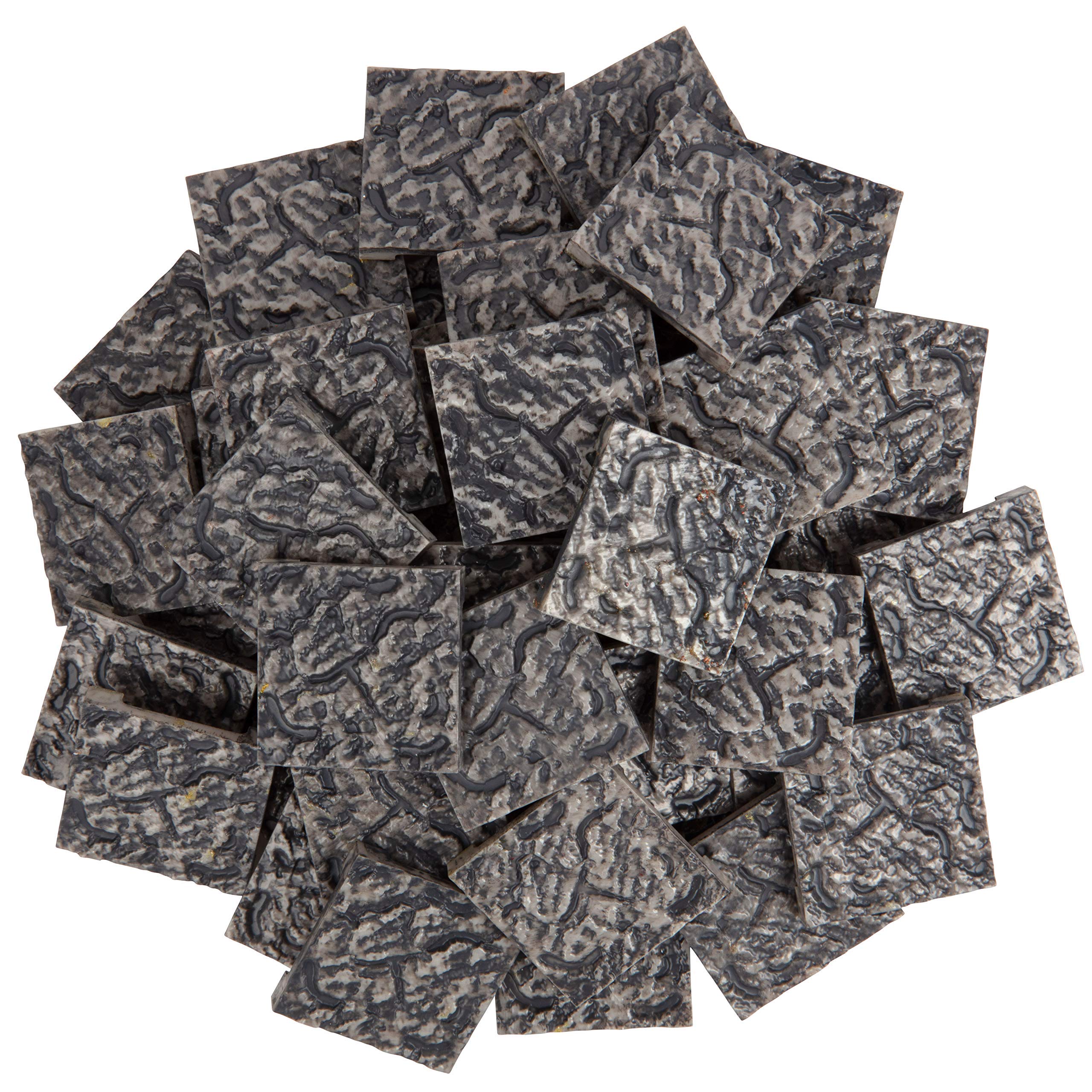 Monster Protectors Adventure Terrain- 50 Piece Rock Tile Expansion Pack- Hand-Painted ¬ Tile Set- Amazing Tabletop Terrain in Minute- Customize Your D&D and Pathfinder Dungeons