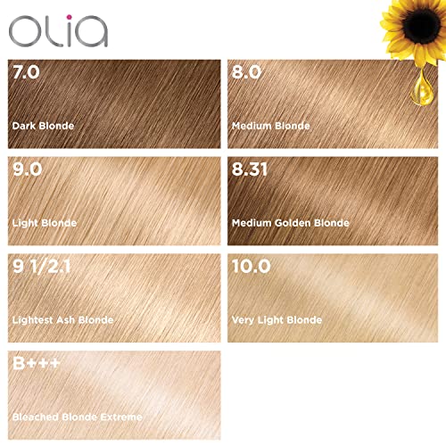 Garnier Hair Color Olia Ammonia-Free Brilliant Color Oil-Rich Permanent Hair Dye, B+++ Bleach Blonde Extreme, 2 Count (Packaging May Vary)